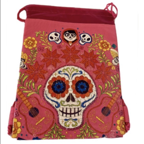 Pixar | Accessories | Coco Movie Skull Hot Pink Tote Bagbackpack | Poshmark